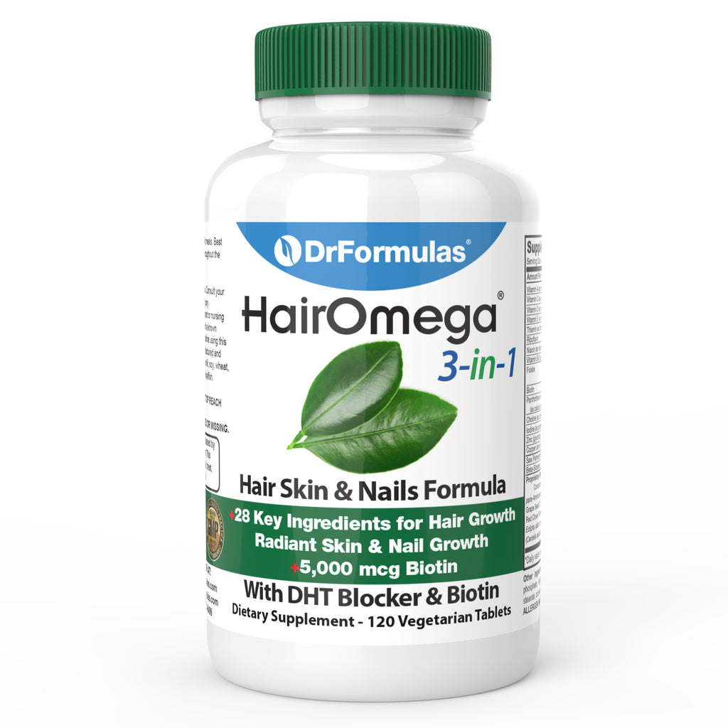 DrFormulas Vitamins for Hair Growth, Skin & Nails + Biotin - HairOmega
