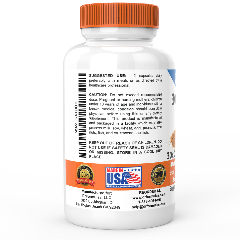 DrFormulas® 30x Turmeric - 30x Concentrated Curcumin Root Capsules