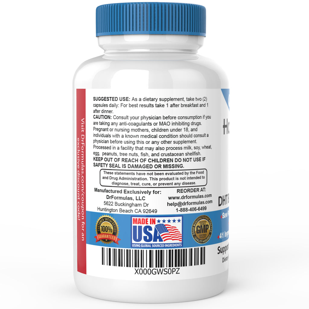 DrFormulas DHT Blocker HairOmega® DHT Natural Pills for Hair Loss