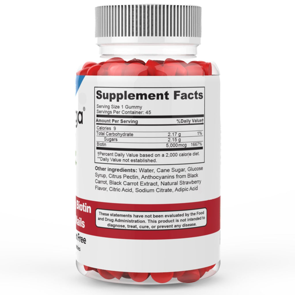 HairOmega Biotin Vitamin Gummies For Hair Growth - DrFormulas