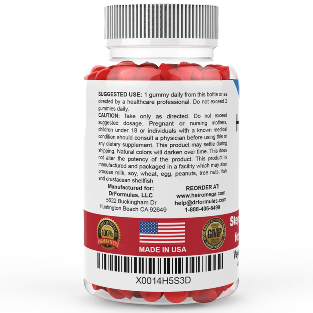 HairOmega Biotin Vitamin Gummies For Hair Growth - DrFormulas